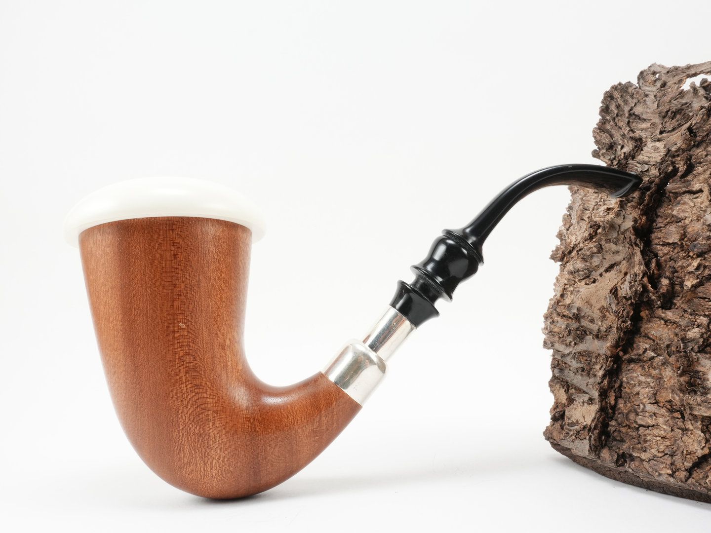 Meerschaum Pfeife Calabash-Stil Silber | Pfeifen Shop Online